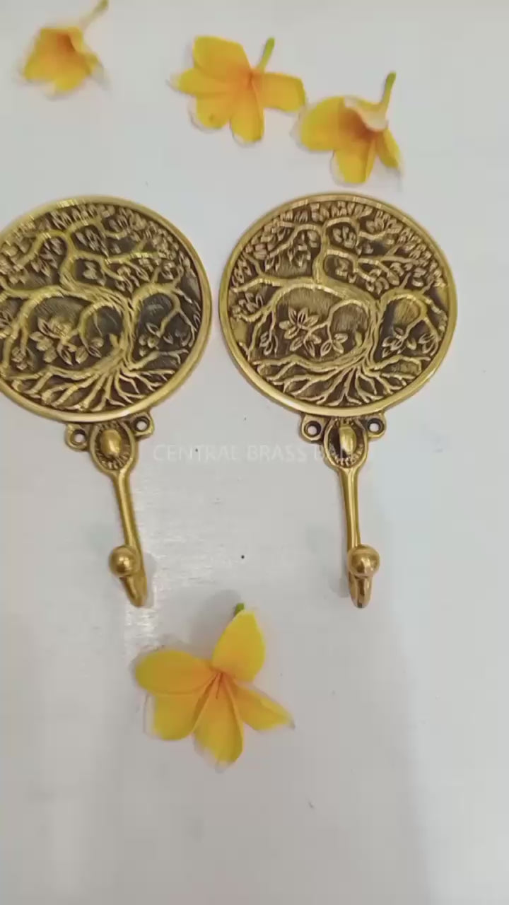 Tree of life Brass Hooks – Central Brass Bali