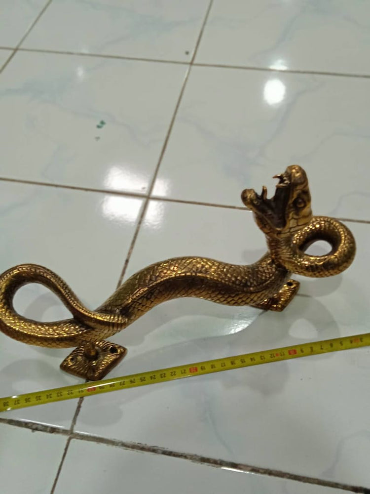 2x Left and right door Handle, Snake Handles, Rattlesnake Sculpture Ha ...